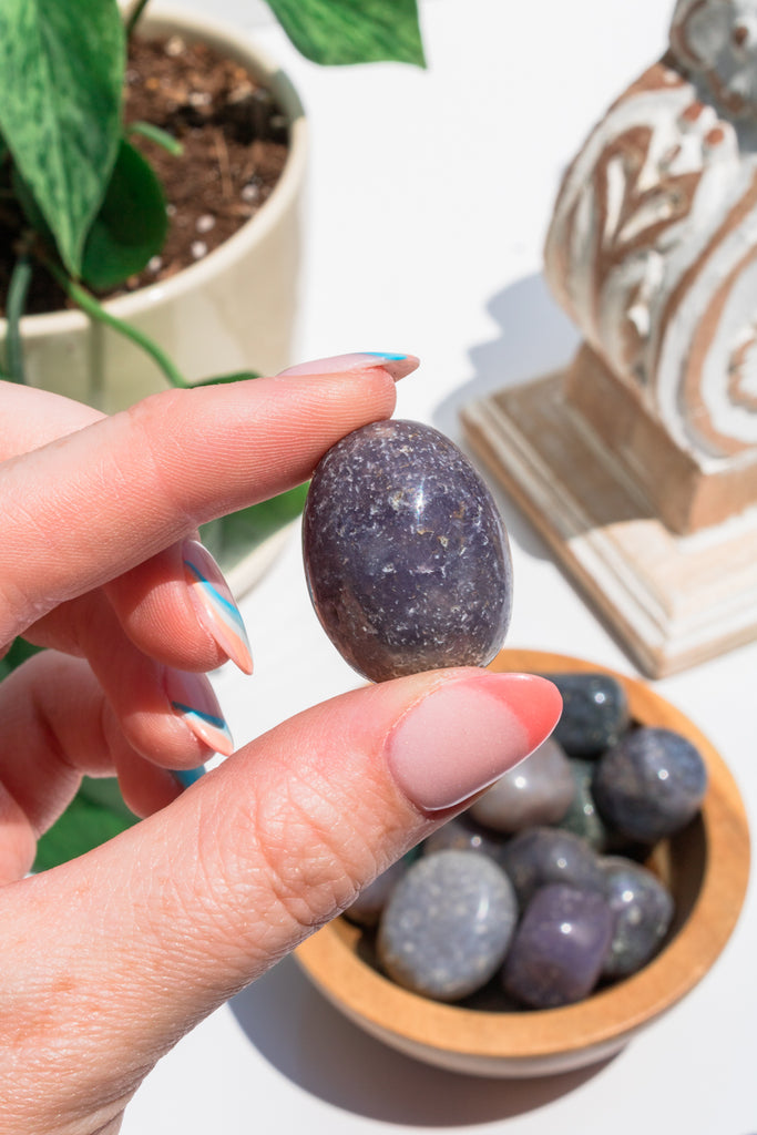Grape Agate Tumbled Stone – Selene Stone