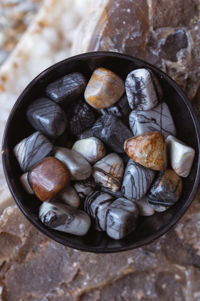 Picasso Jasper Tumbled Stone – Selene Stone